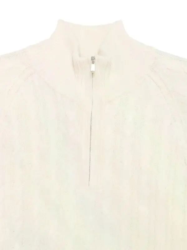 BOSS Cable-knit Quarter-zip Sweater