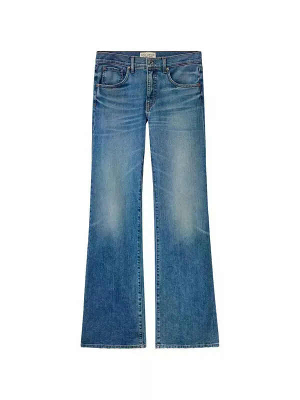 NILI LOTAN Celia Faded-effect Flared-leg Jeans - Blue