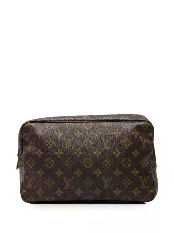 LOUIS VUITTON 1988 Monogram Trousse Toilette 28 Clutch Bag - Brown