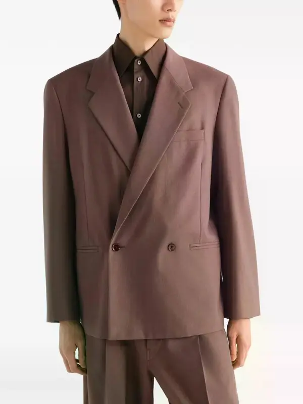 LEMAIRE Double-breasted Jacket In Tropical Wool Blend