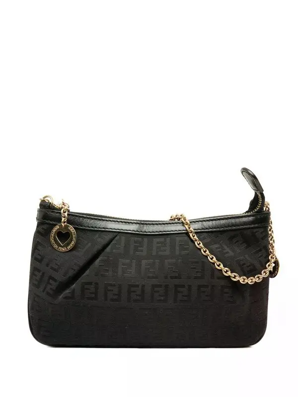 Fendi 2010-2026 Zucchino Canvas Chain Pochette Shoulder Bag