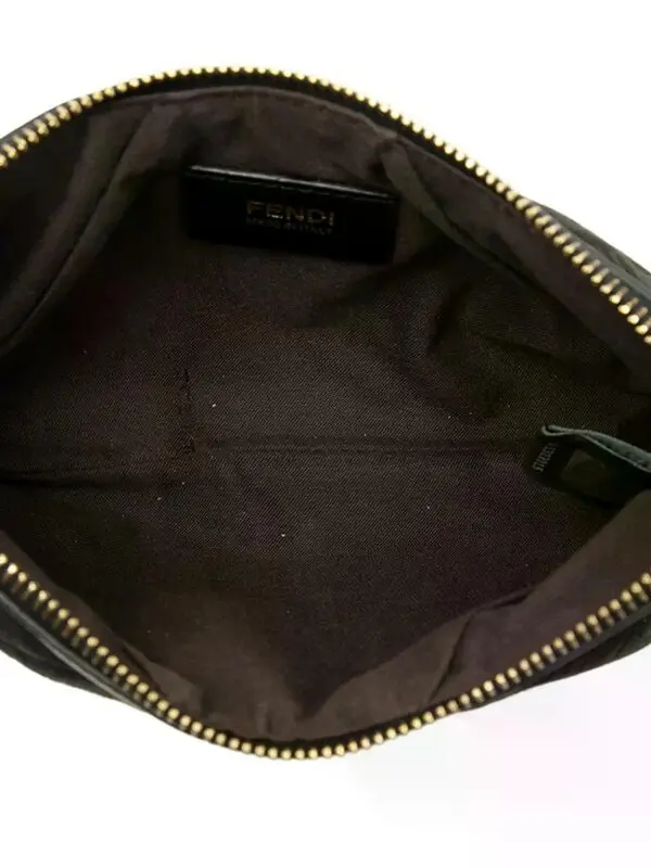 Fendi 2010-2026 Zucchino Canvas Chain Pochette Shoulder Bag