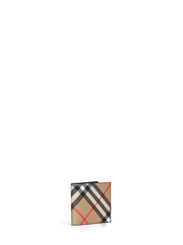 Burberry Sand Beige Check Bi-fold Wallet