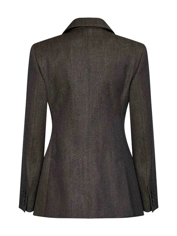 Max Mara Brown Xmneutro Fitted-waist Blazer - Multicolor