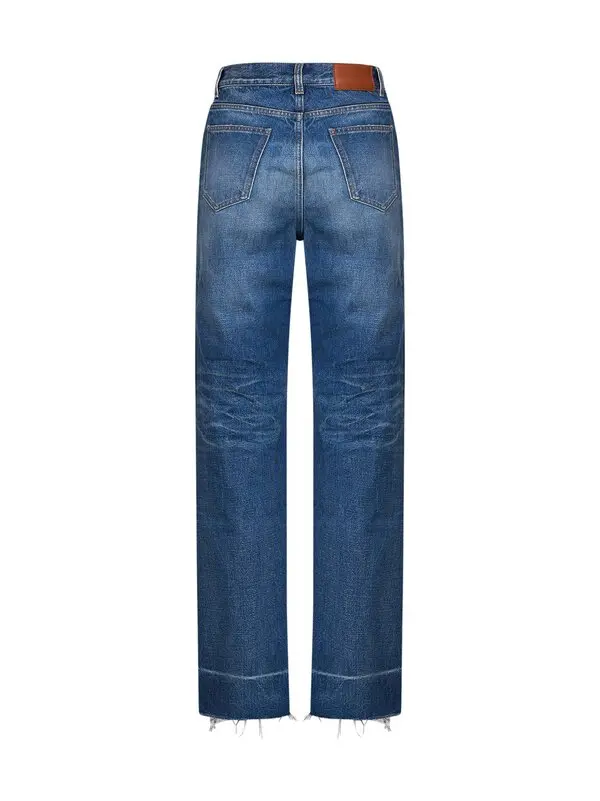 Chloé Dark Cobalt Denim High-rise Straight-leg Jeans