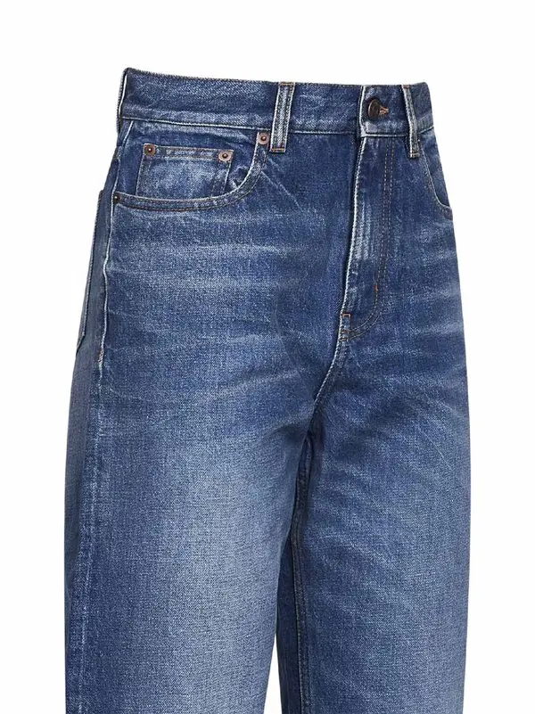 Chloé Dark Cobalt Denim High-rise Straight-leg Jeans