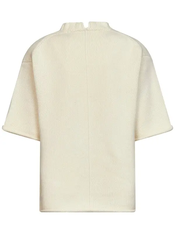 Bottega Veneta Rice Wool And Cashmere Blend Knit T-shirt - Multicolor
