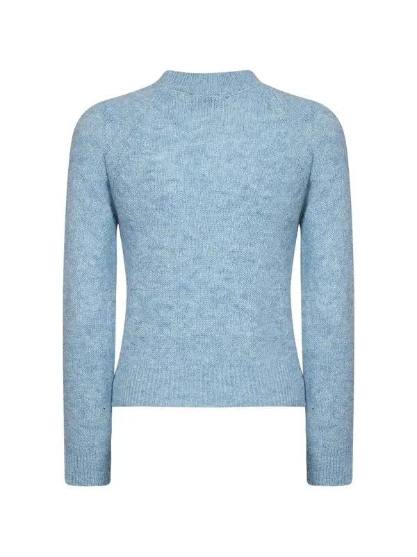 Dries Van Noten Light Blue Alpaca-blend Texas Crewneck Sweater
