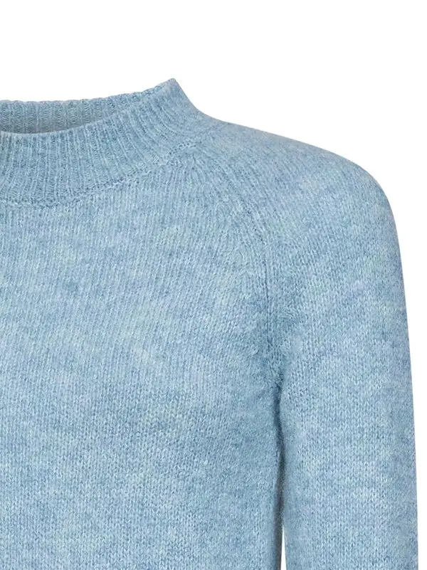 Dries Van Noten Light Blue Alpaca-blend Texas Crewneck Sweater