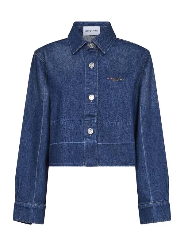 Givenchy Blue Cotton Denim Shirt - Multicolor
