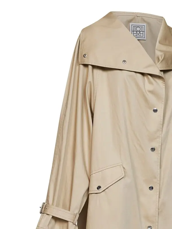 TOTEME Beige Cotton Oversized Trench Coat