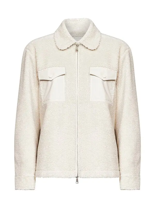 Moncler Natural Wool Bouclé Overshirt - Multicolor
