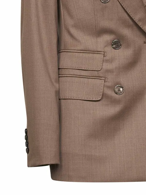 Max Mara Hazelnut Twill Mxmcupola Double-breasted Blazer