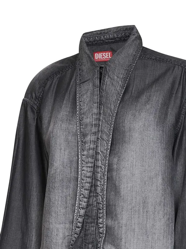 DIESEL® Grey Coated Fluid Denim De-arven-s Shirt