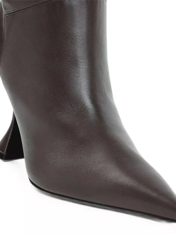 Amina Muaddi Pointed-toe Over-the-knee Boots - Brown