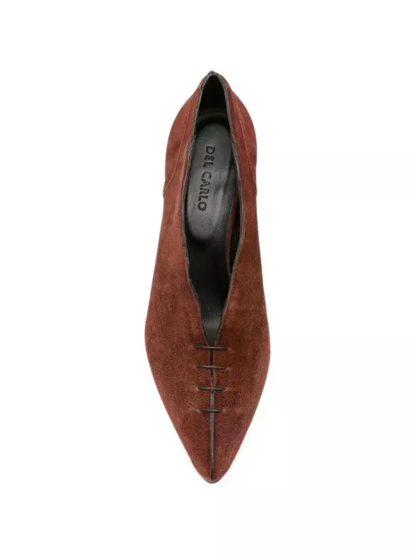 DEL CARLO Suede Lace-up Pumps