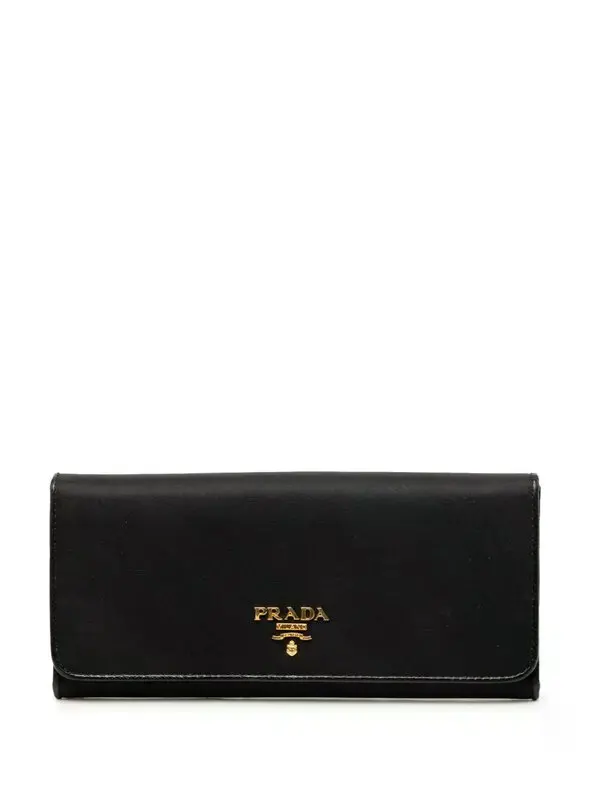 Prada 2000-2013 Tessuto Wallet Long Wallets - Black