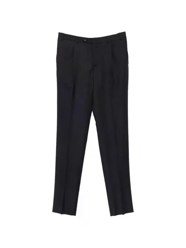 Canali Pleated Wool Trousers - Blue