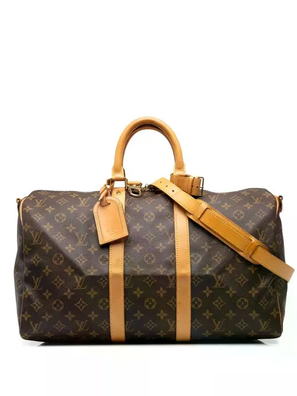 LOUIS VUITTON 1996 Monogram Keepall Bandouliere 45 Travel Bag