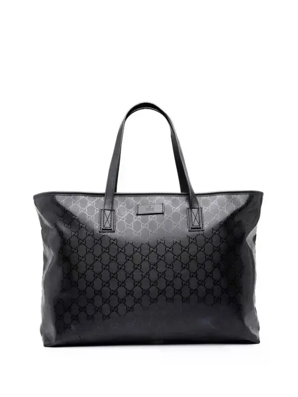 Gucci 2000-2015 Large Gg Imprime Tote Bag - Black