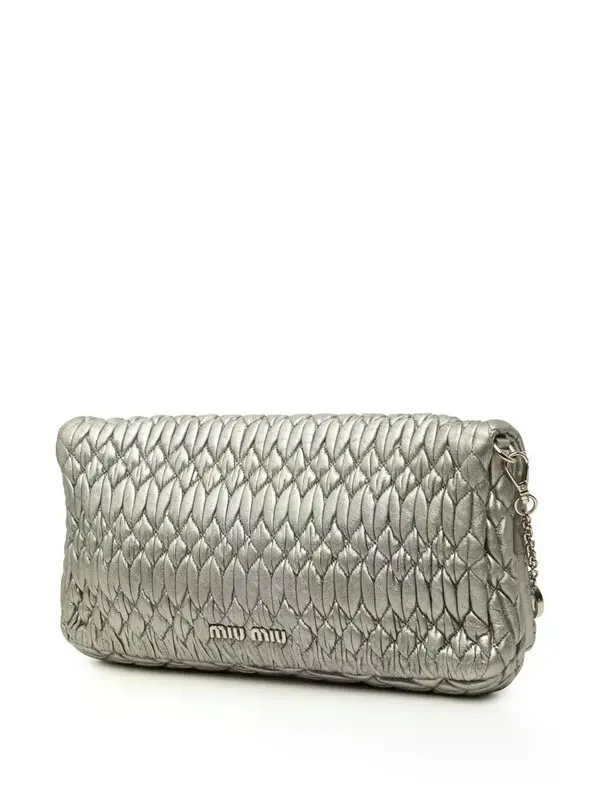 Miu Miu 2010-2026 Matelasse Metallic Nappa Crystal Chain Satchel