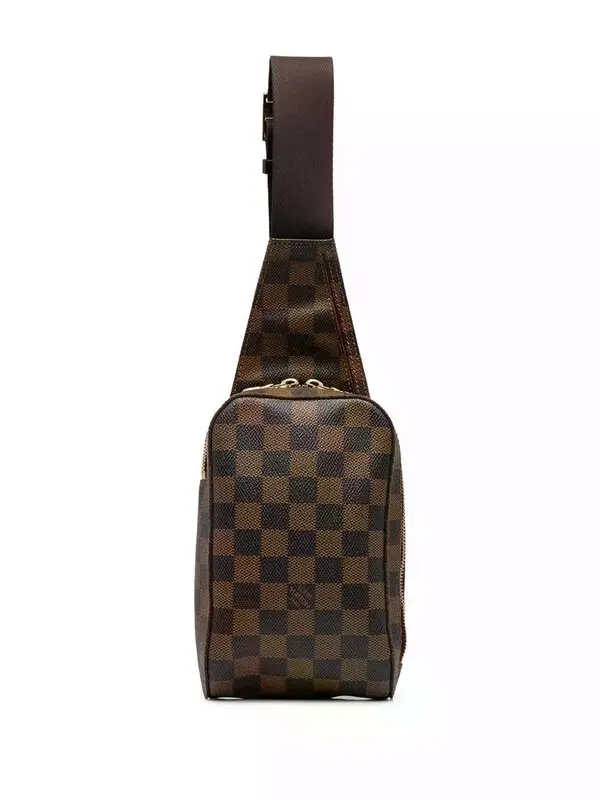 LOUIS VUITTON 2003 Damier Ebene Geronimos Crossbody Bag - Brown