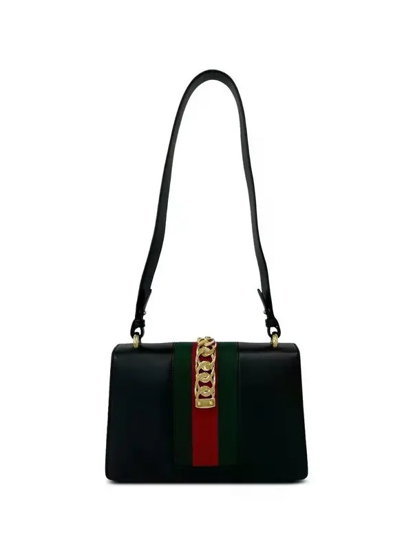 Gucci 2016-2026 Small Calfskin Web Sylvie Satchel