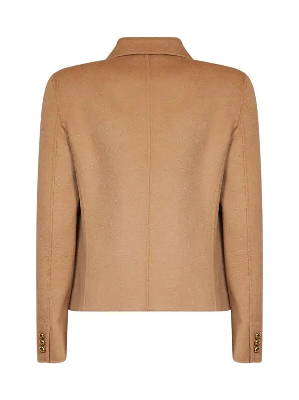 Max Mara Camel Wool-blend Mstvenere Varsity Jacket