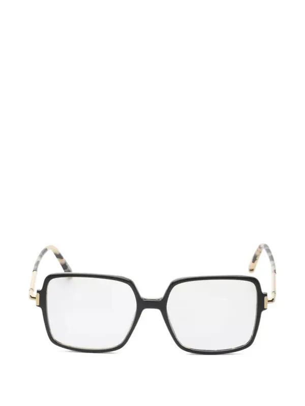TOM FORD T-logo Square-frame Glasses - Black