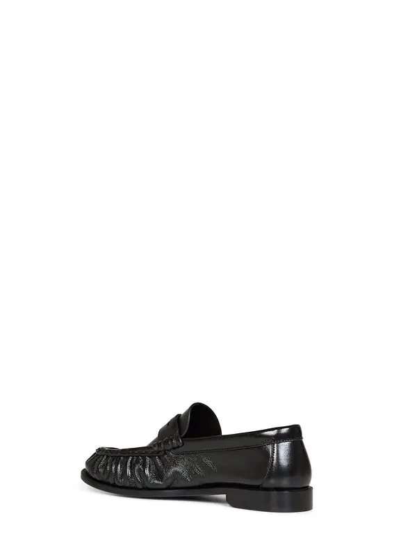 Saint Laurent Black Shiny Nappa Leather Le Loafer Supple Loafers - Multicolor