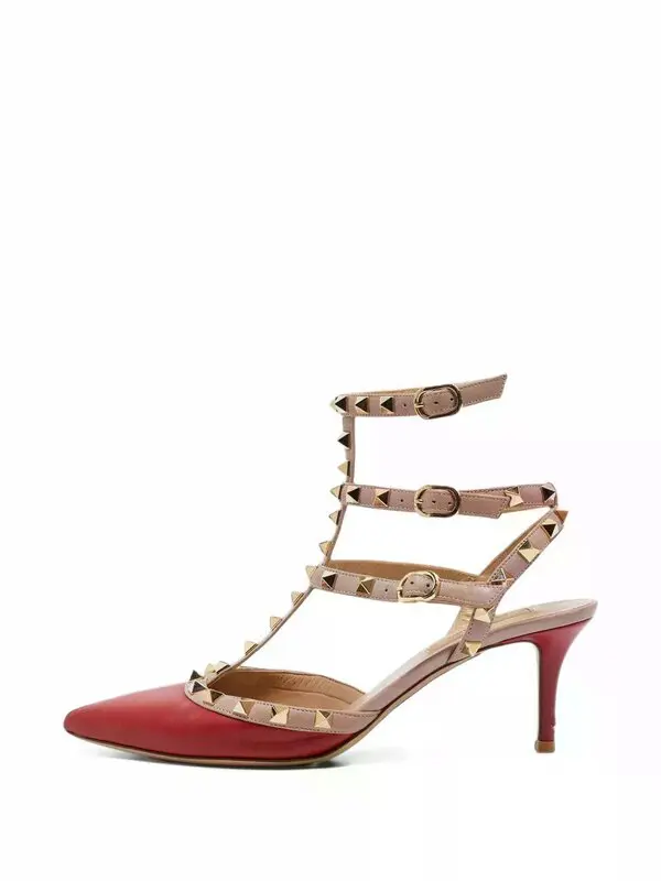 Valentino Garavani Rockstud Pointed-toe Pumps - Red