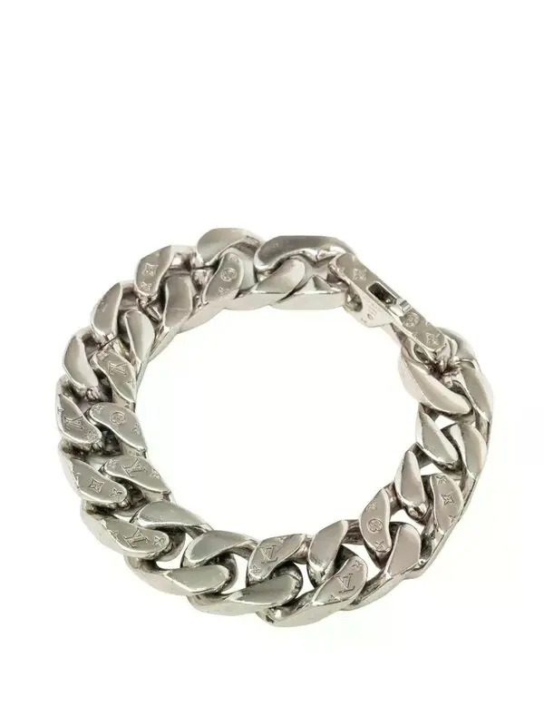 LOUIS VUITTON 2023 Brass Monogram Chain Link Bracelet Costume Bracelet