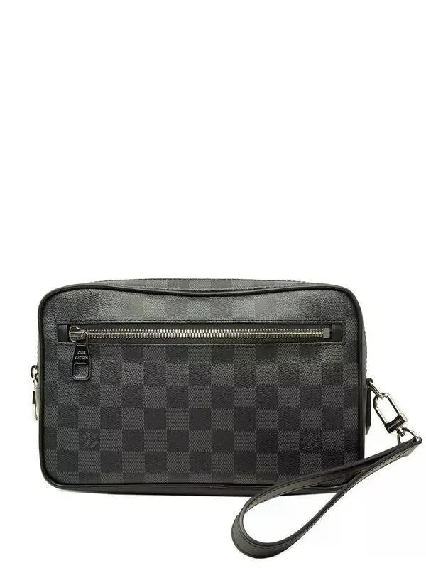 LOUIS VUITTON 2020 Damier Graphite Kasai Clutch Bag - Black