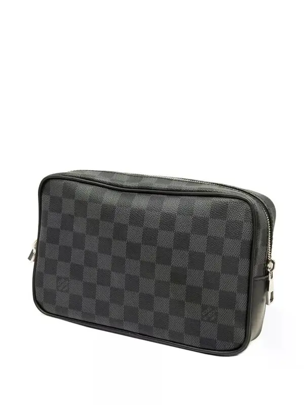 LOUIS VUITTON 2020 Damier Graphite Kasai Clutch Bag