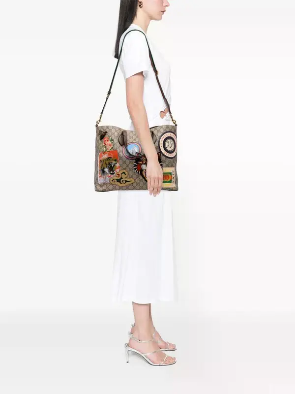 Gucci 2000-2015 Medium Gg Supreme Courrier Soft Tote Satchel