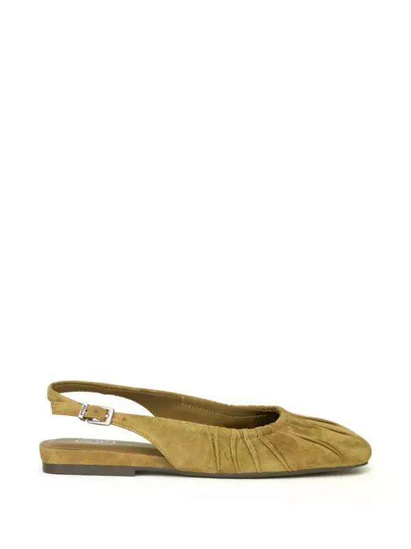Ash Bibi Ruched Slingback Ballet Flats
