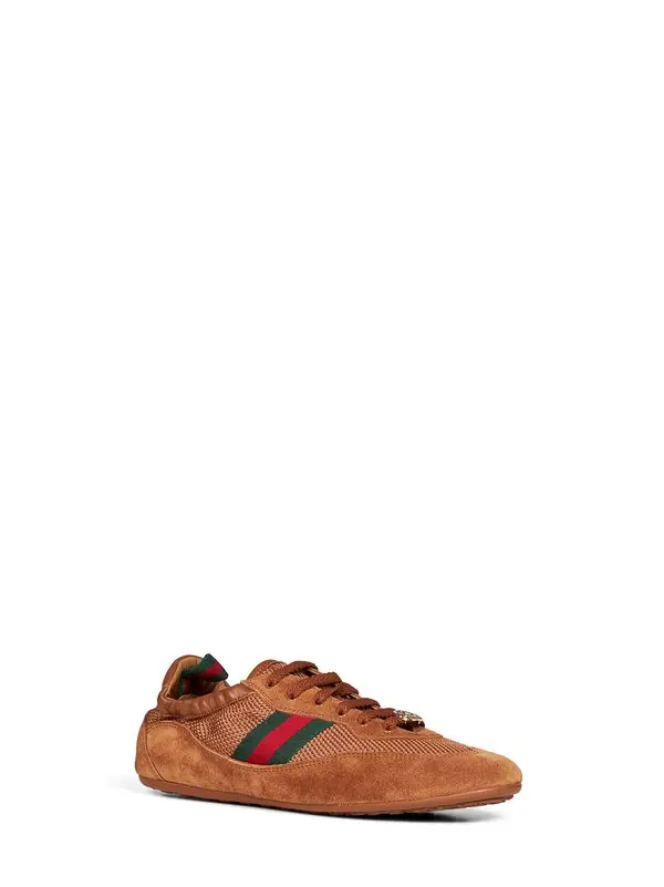 Gucci Brown Technical Fabric And Suede Shift Sneakers