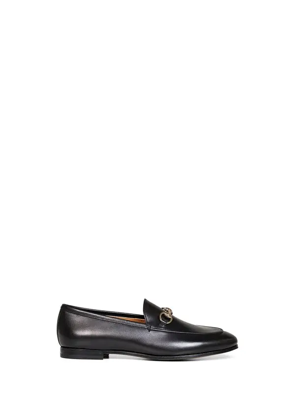 Gucci Black Leather Jordaan Horsebit Loafers - Multicolor