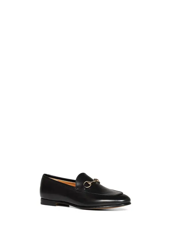 Gucci Black Leather Jordaan Horsebit Loafers - Multicolor