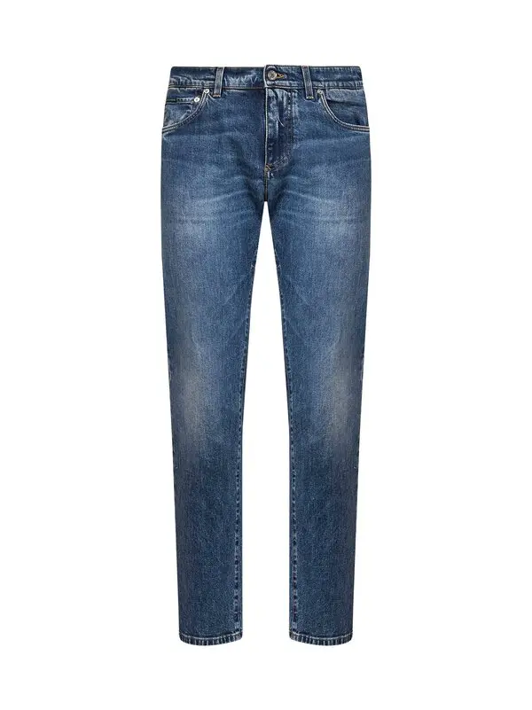 Dolce & Gabbana Blue Stretch Cotton Denim Slim Jeans - Multicolor