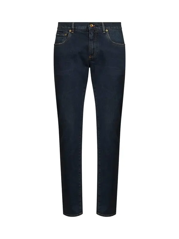 Dolce & Gabbana Blue Stretch Cotton Denim Slim Jeans