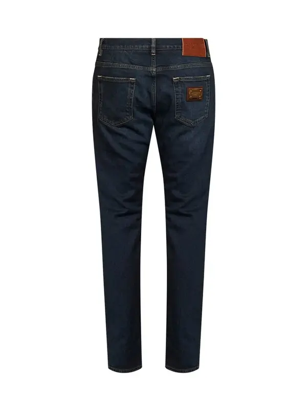 Dolce & Gabbana Blue Stretch Cotton Denim Slim Jeans