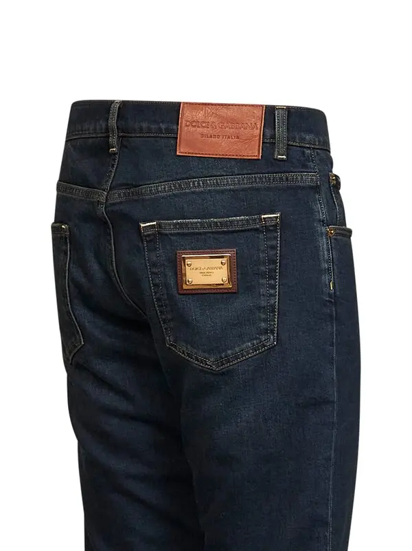 Dolce & Gabbana Blue Stretch Cotton Denim Slim Jeans