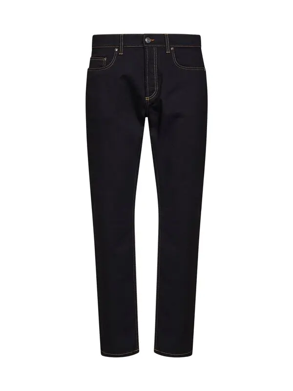 Versace Black Comfort Denim Tapered Jeans - Multicolor