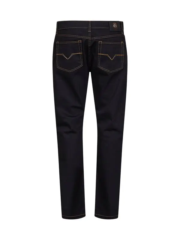 Versace Black Comfort Denim Tapered Jeans