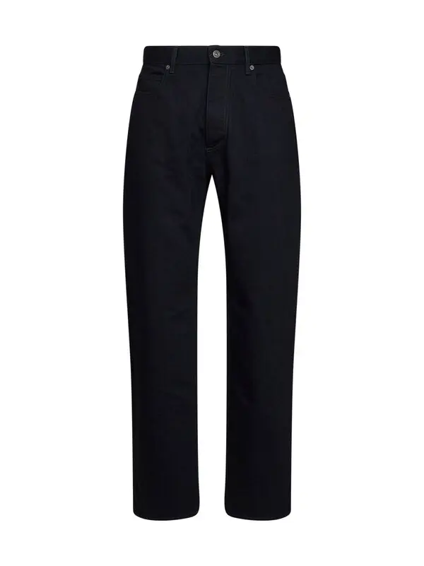 Bottega Veneta Dark Indigo Cotton Denim Straight-leg Jeans - Multicolor