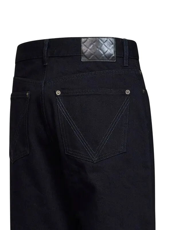 Bottega Veneta Dark Indigo Cotton Denim Straight-leg Jeans