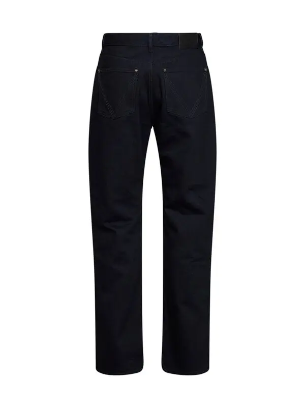 Bottega Veneta Dark Indigo Cotton Denim Straight-leg Jeans