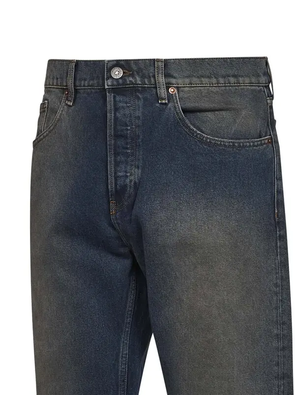GOLDEN GOOSE Blue Cotton Denim Journey Patrick Straight Jeans