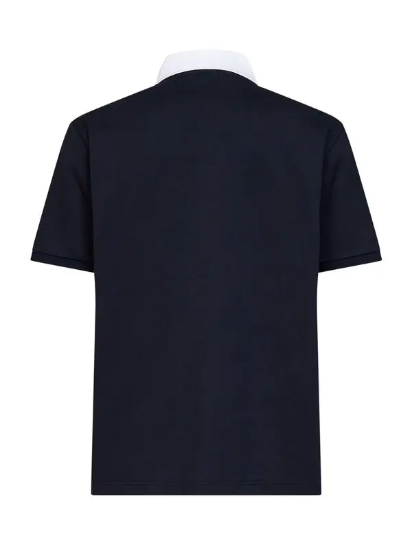 Gucci Blue Stretch Cotton Pique Polo Shirt